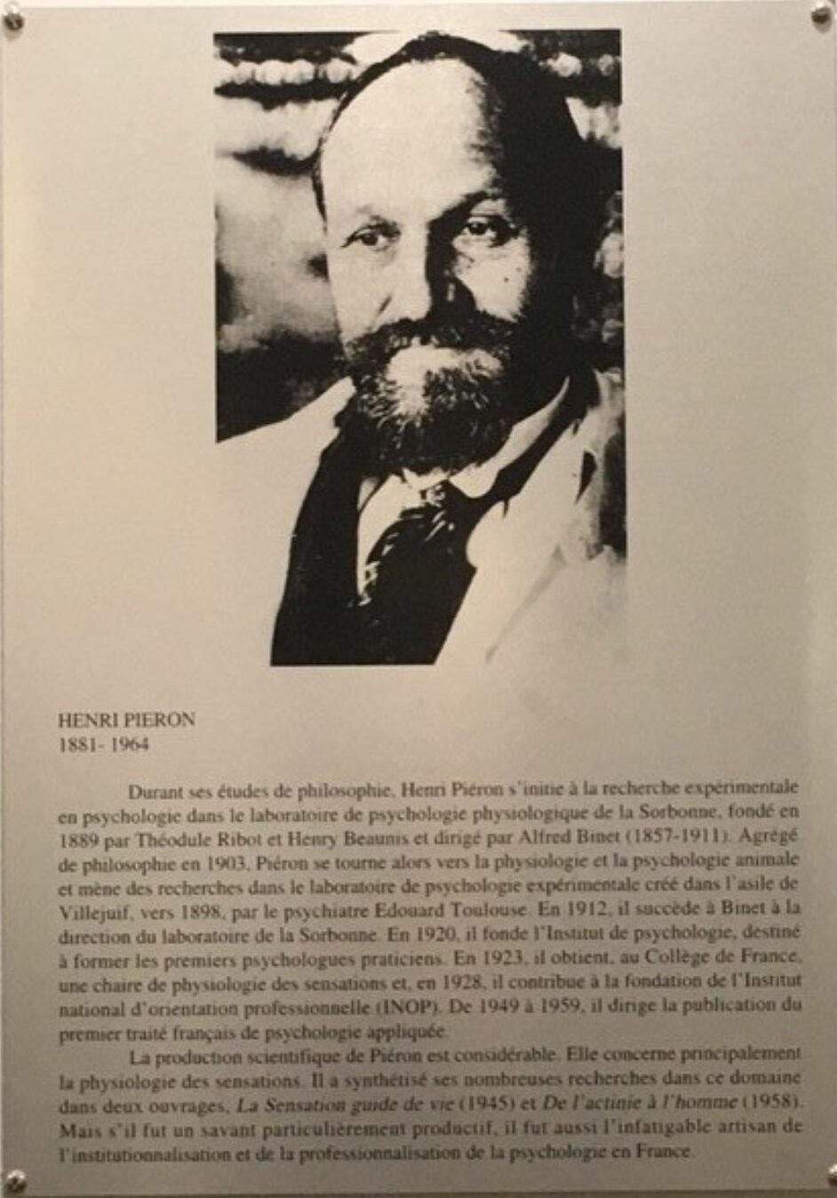 Les 100 ans de l’Institut de Psychologie | Institut de Psychologie